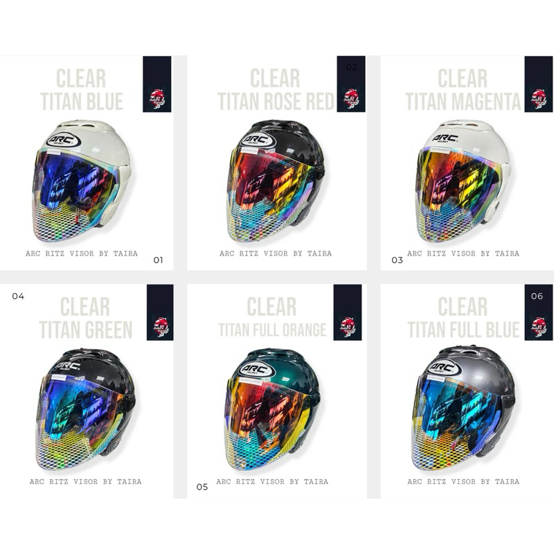 ARC Ritz V1 and V2 Crystal Clear visor | Shopee Singapore