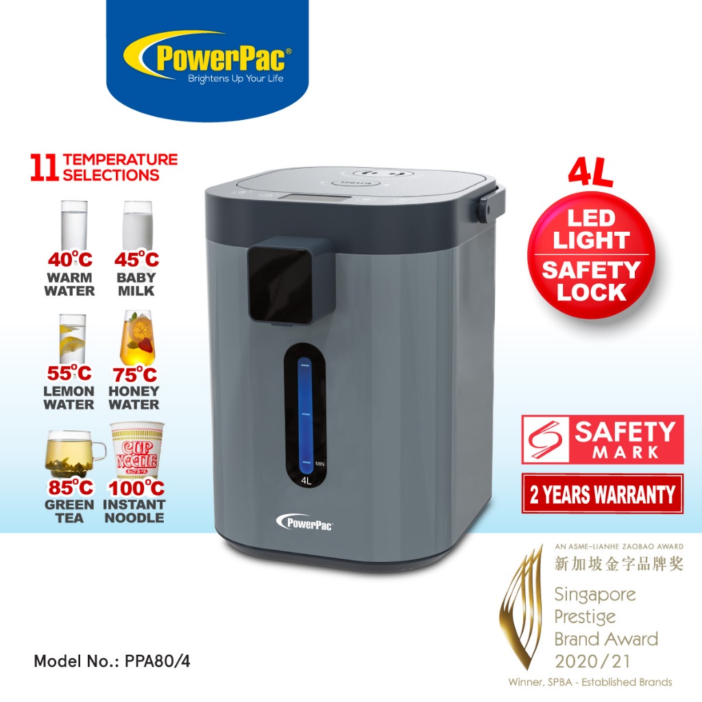 PowerPac 4L Electric Airpot with 2-way Instant Hot Water Dispenser and ...