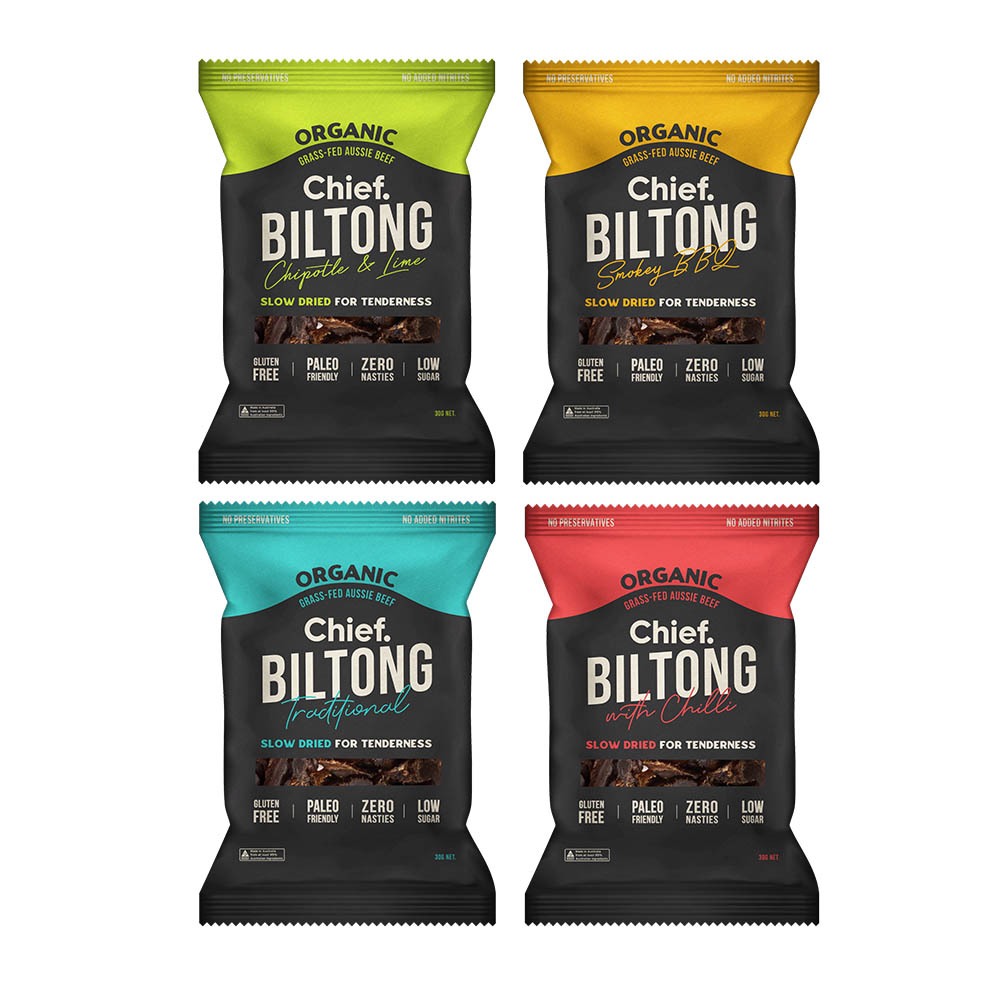 Chief Biltong (Halal) 4 Different Flavours | Shopee Singapore