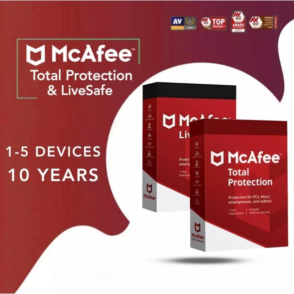 MCAFEE LIVESAFE ANTIVIRUS ORIGINAL 10 YEARS - LATEST VERSION | Shopee ...
