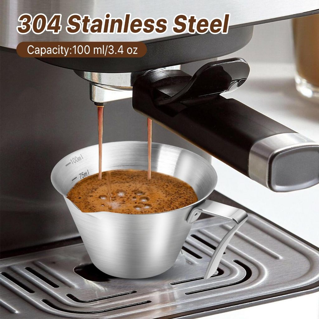 【Ready From SG】Espresso Measuring Cup With Scale 304 Stainless steel ...