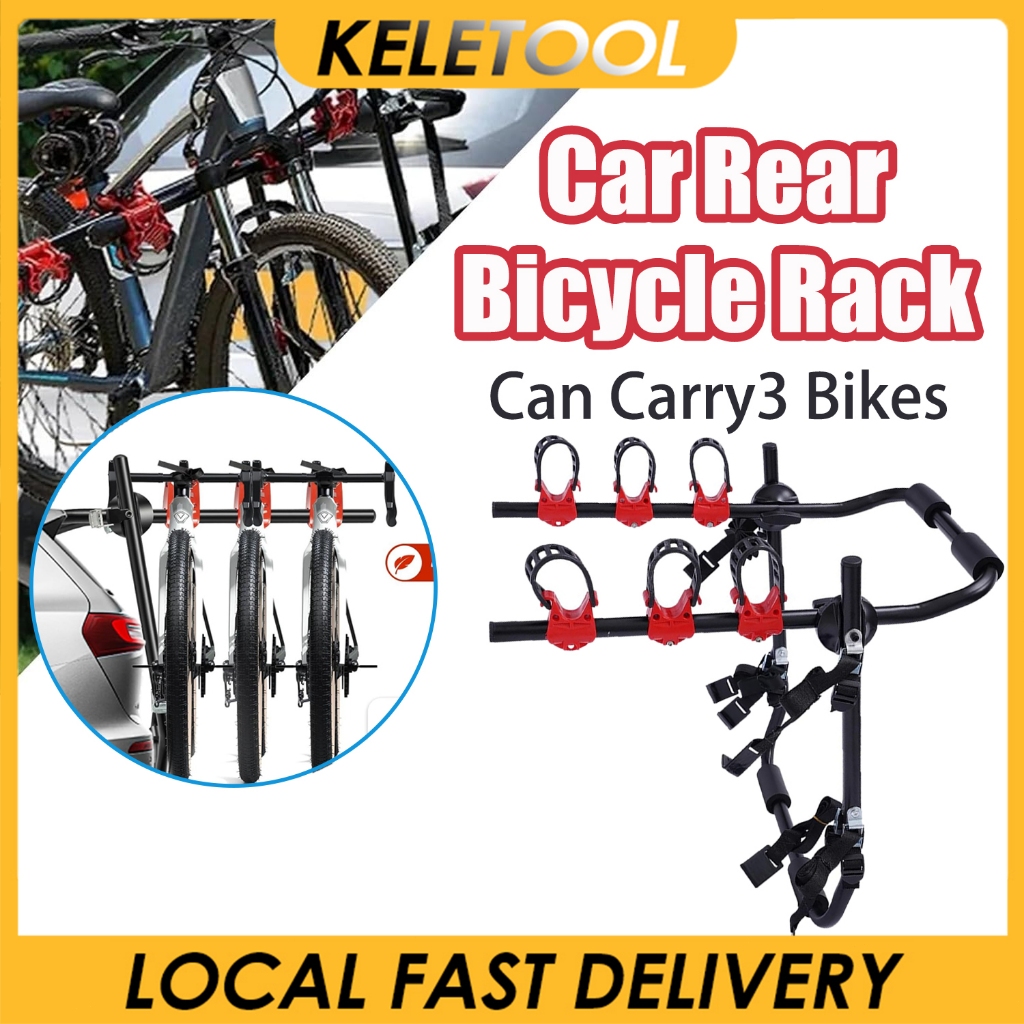 Car Rear Bicycle Rack Car Trunk Rack Adjustable Triple Bike Car Rack ...
