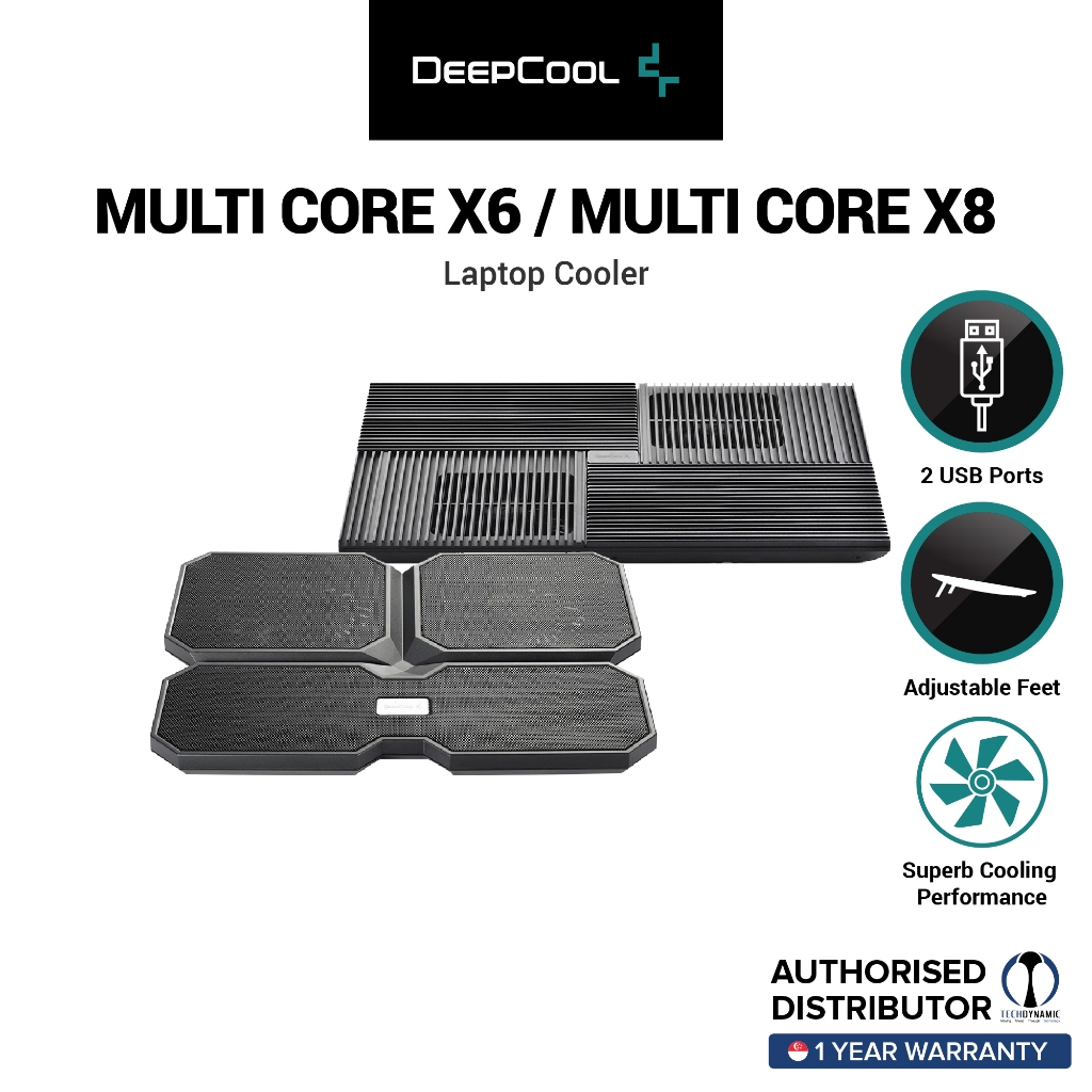 DEEPCOOL Multi Core X6 / X8 Laptop Cooling Pad | Shopee Singapore