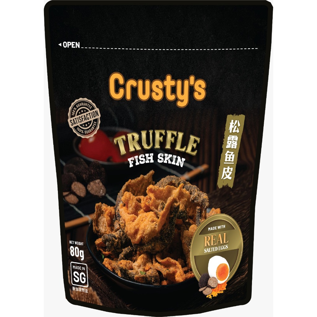 Crusty's Truffle Salted Egg Fish Skin (80g Packet) | Shopee Singapore
