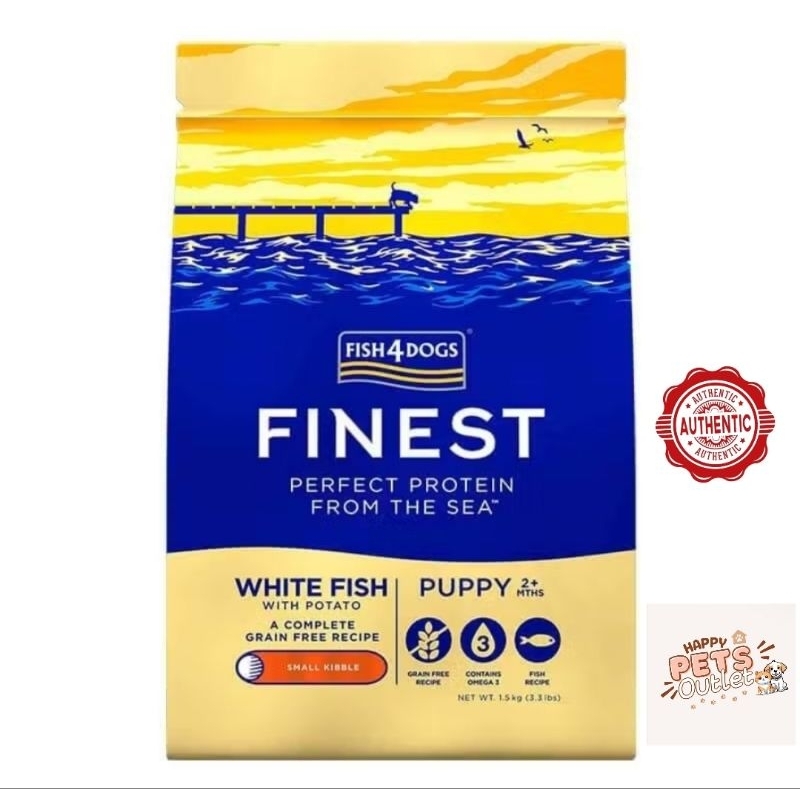 FISH 4 DOGS Finest Fish 4 Puppy Whitefish(Small Kibbles) 1.5KG | Shopee ...