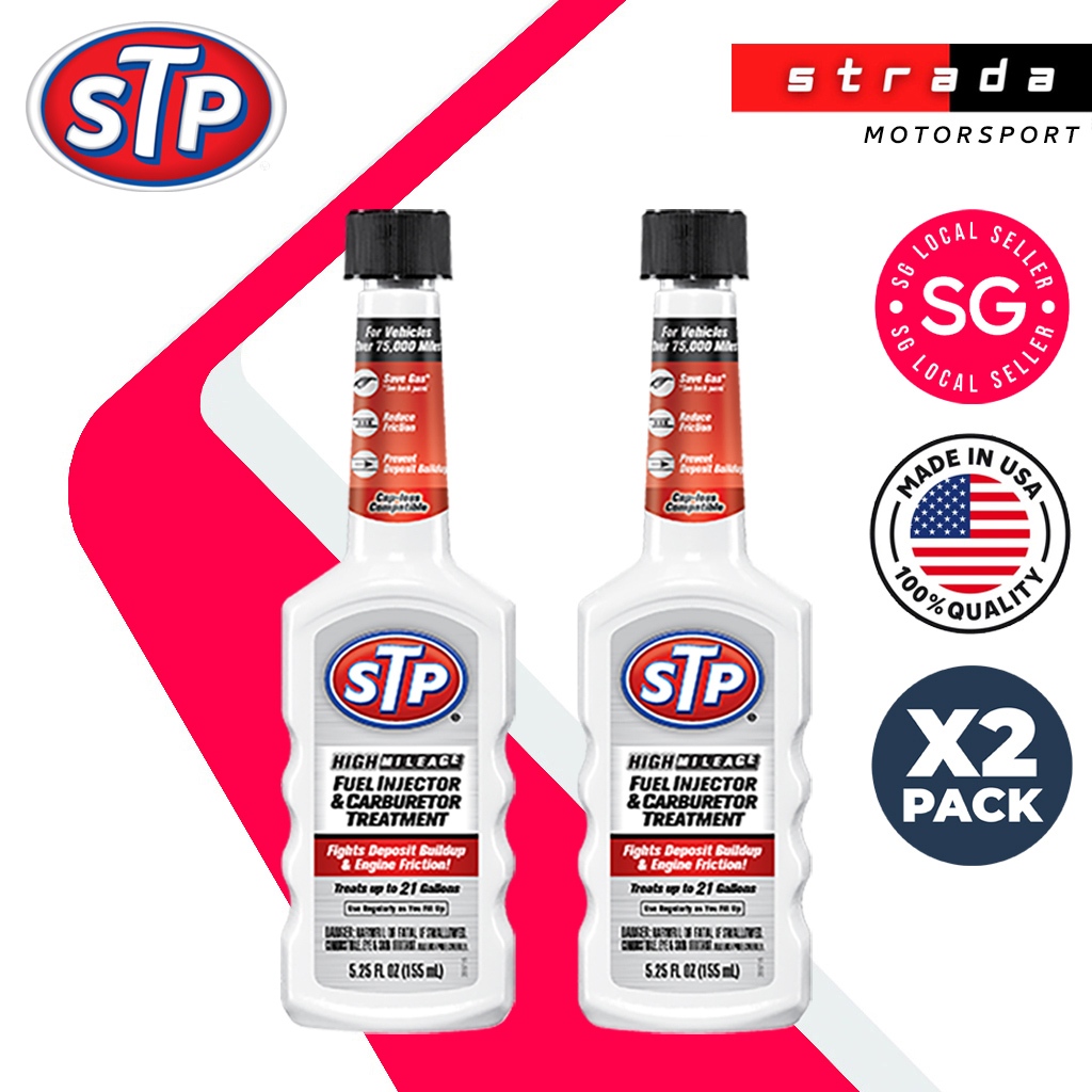 STP High Mileage Fuel Injector & Carburetor Treatment 155ml (Twin Pack ...