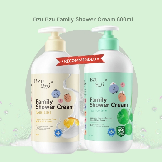 Bzu Bzu Family Shower Cream ( Milk & Silk / Antibacterial ) | Shopee ...