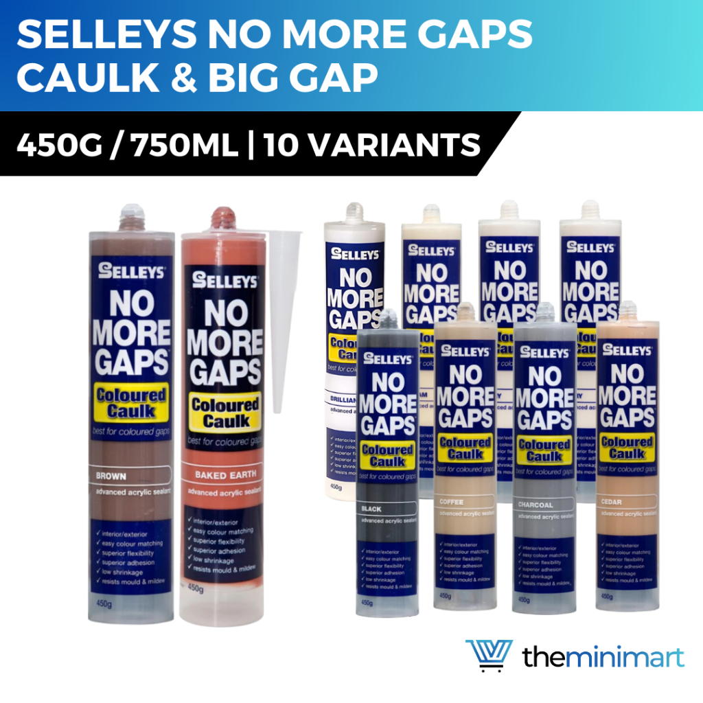 Selleys No More Gaps Caulk 450g & BIG Gap 750ml - Superior Acrylic Sealant for Gaps | Shopee ...
