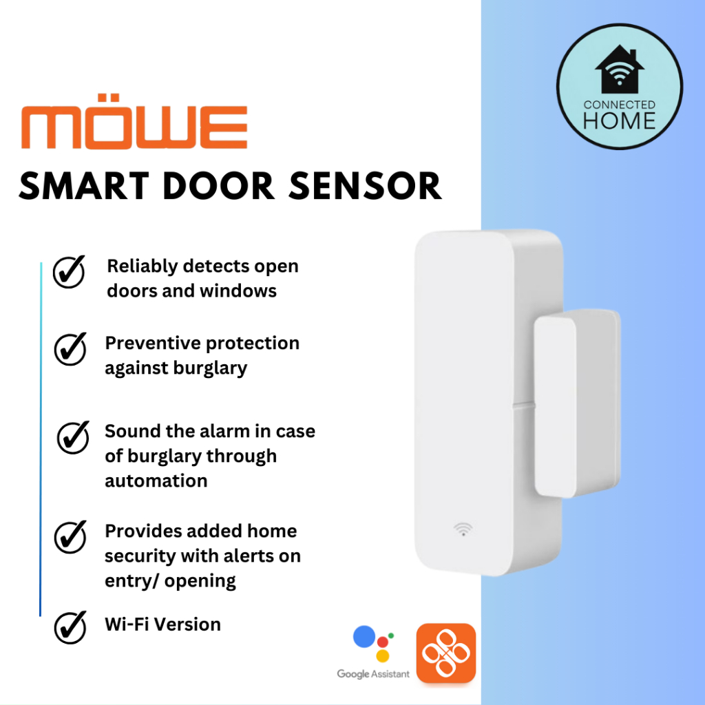 MOWE Door Sensor MW810D - 24/7 Remote Monitoring, Push Notification ...