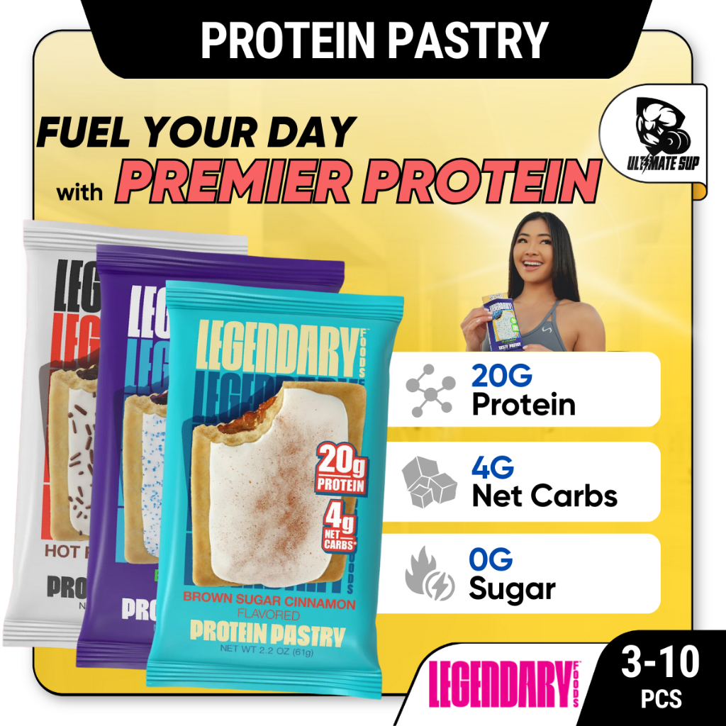 Legendary Foods, Protein Pastry, 20g Protein, Various Flavours, 61g, 3 ...