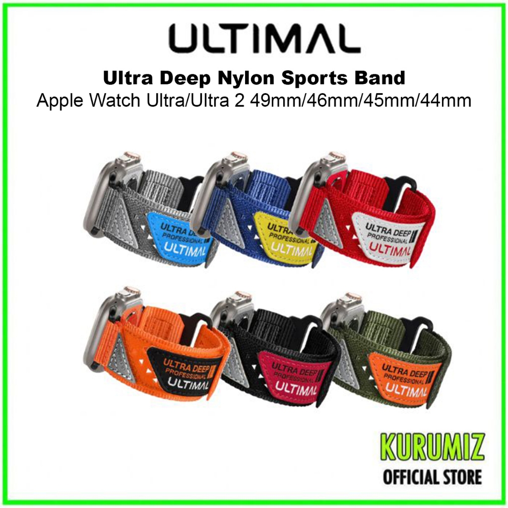 ULTIMAL Ultra Deep Nylon Sports Band for Apple Watch Ultra/Ultra 2 49mm ...