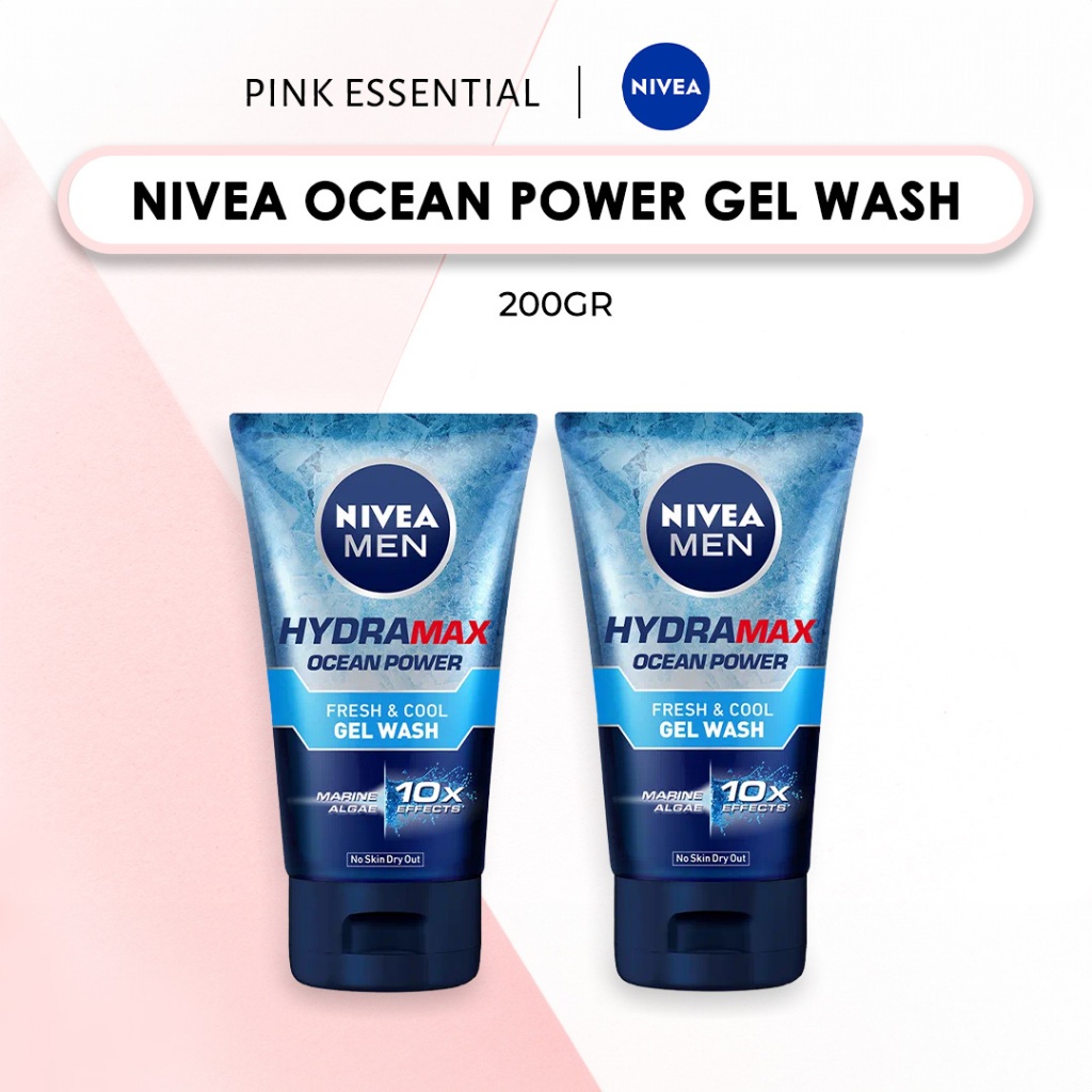 Nivea [Bundle of 2] Facial Wash Gel Ocean Power,100ml | Shopee Singapore