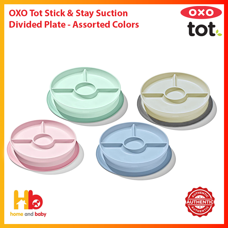 OXO TOT STICK & STAY SUCTION DIVIDED PLATE | Shopee Singapore