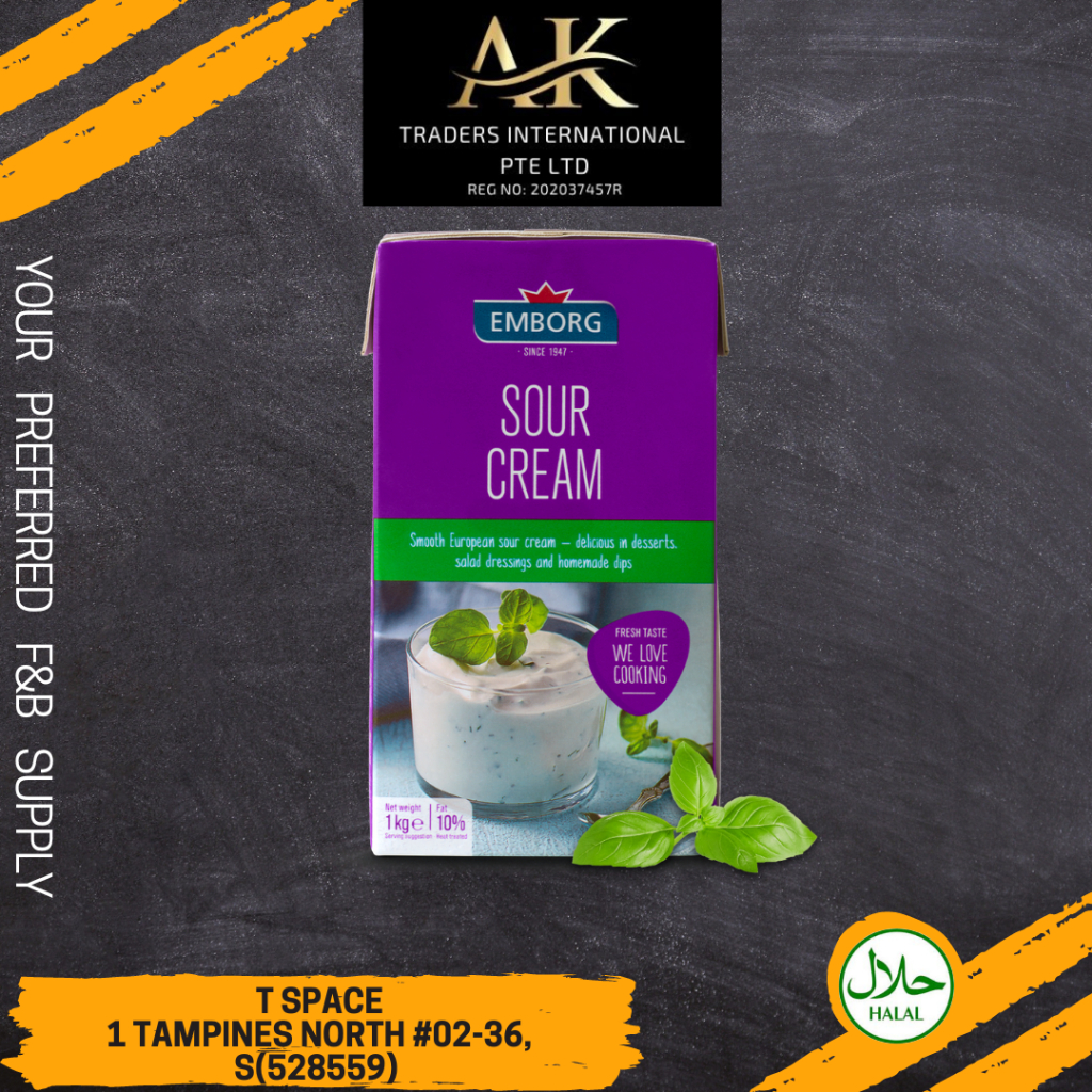 EMBORG SOUR CREAM 1LT HALAL | Shopee Singapore