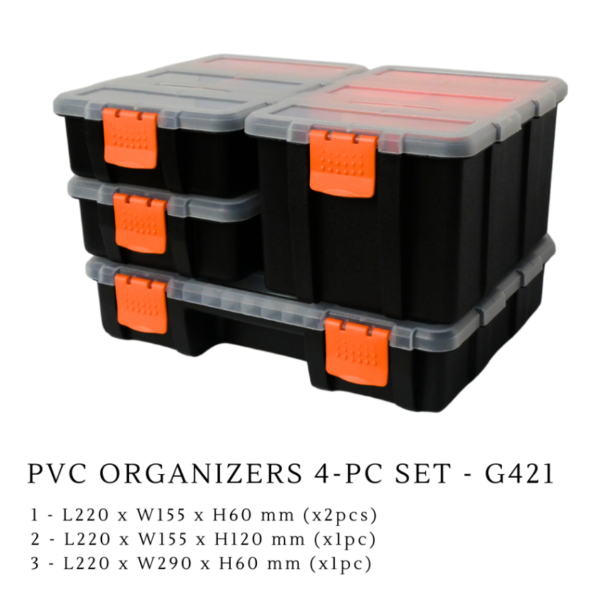 [SG STOCK] PVC ORGANIZERS 4-PC SET G421 4in1 Versatile Storage Solution ...