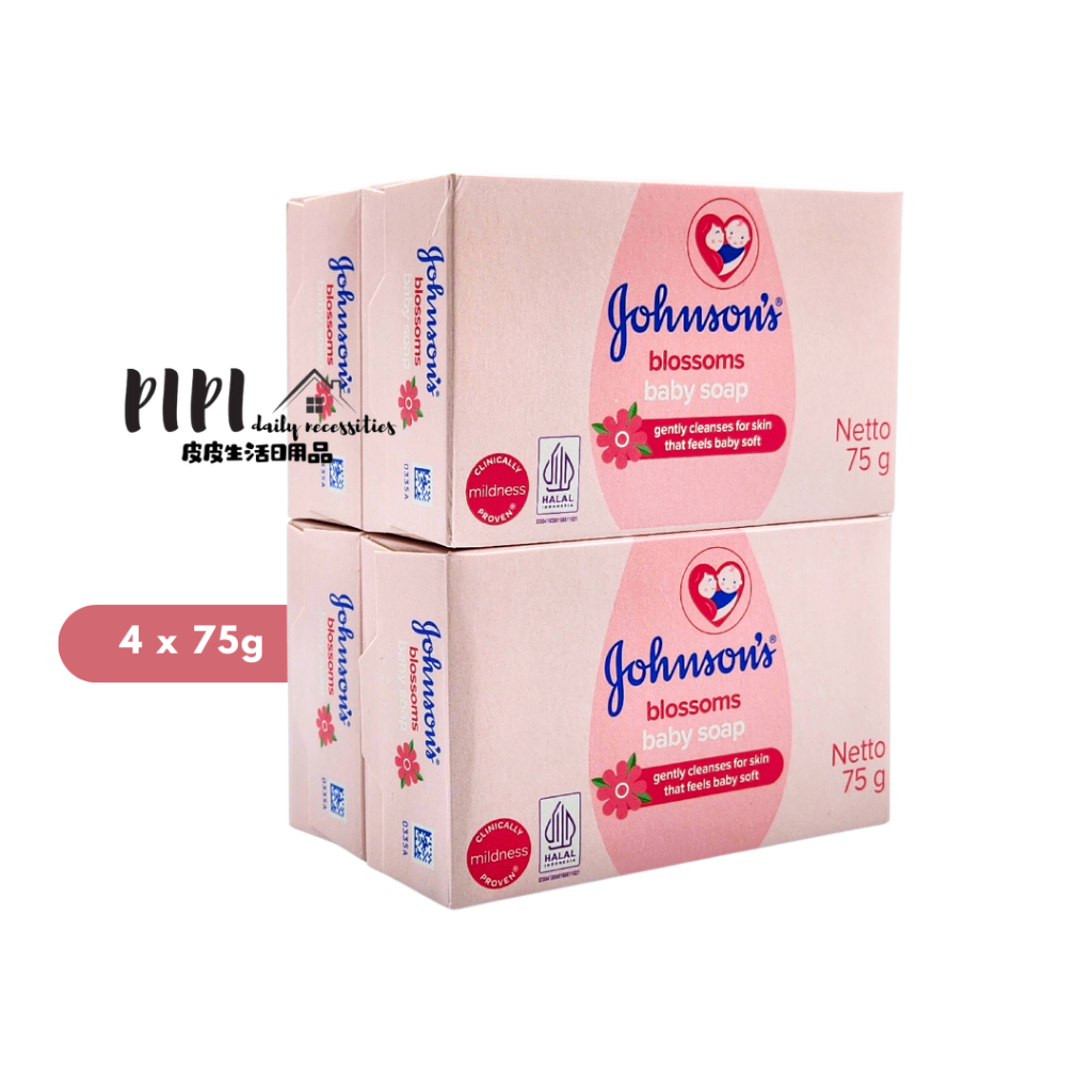 Johnson's Baby Soap Blossoms 4x75g | Shopee Singapore