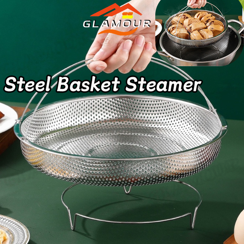 [SG] Steamer Pot Steamer Rack Stainless Steel Basket Steamer Steamer ...