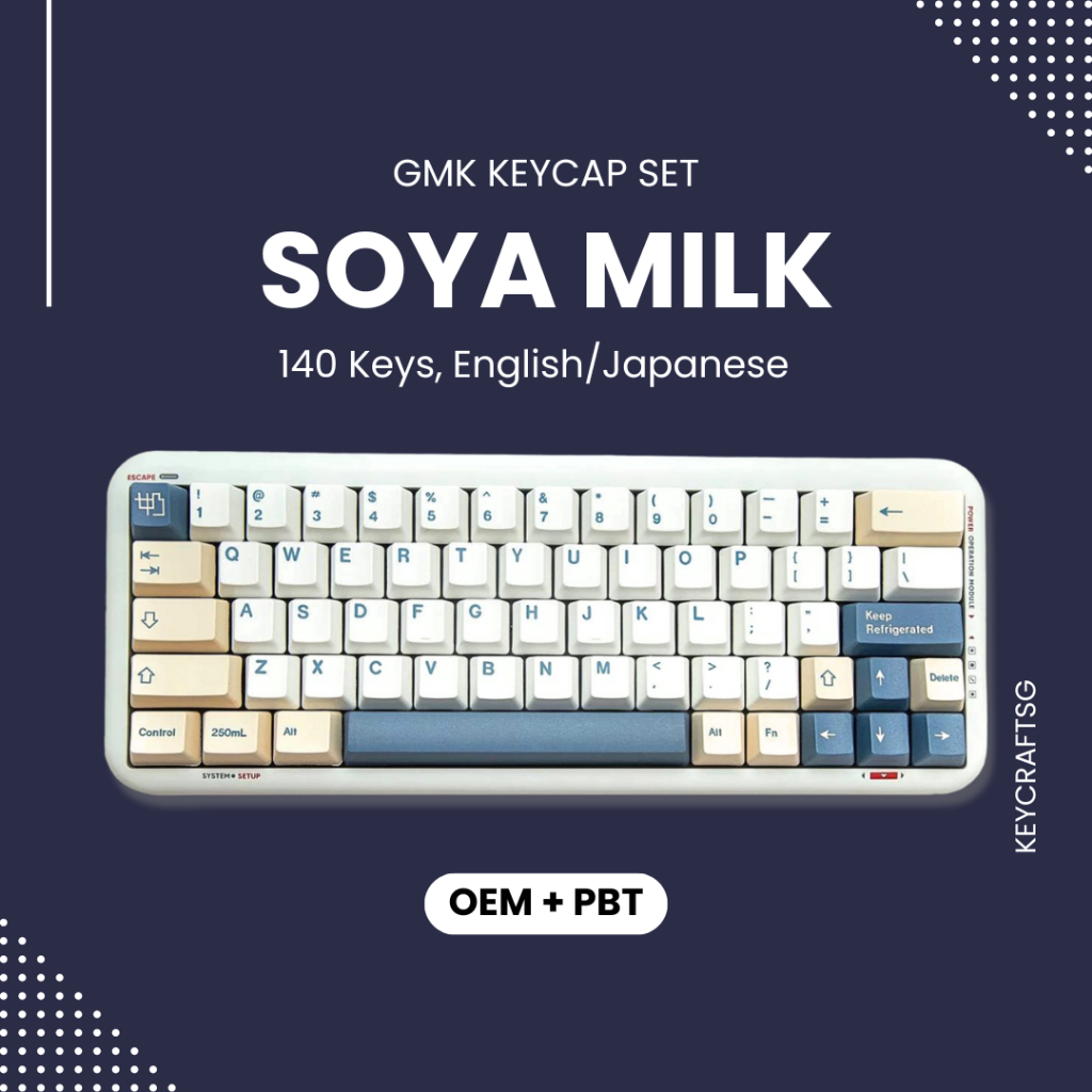 🇸🇬 GMK Soyamilk Keycaps PBT Dye-Sublimation OEM Profile for Gaming ...