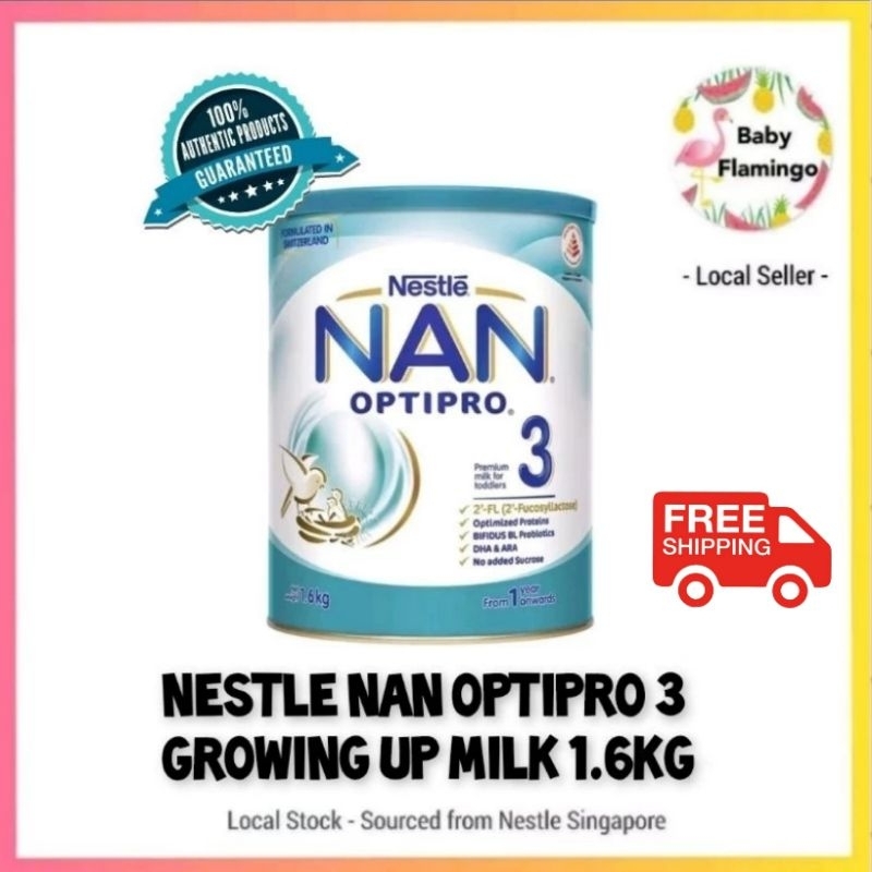 Nestle Nan Optipro 3 Growing Up Milk 1.6kg (Local Stock) | Shopee Singapore