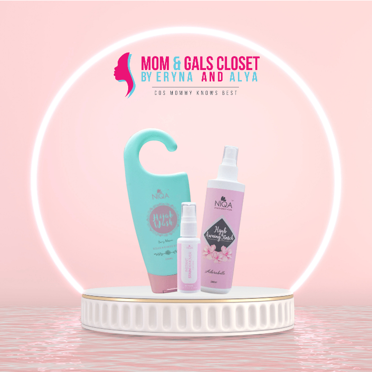 Niqa Combo Set - Hijab Wash (NHW) / Stain Remover (NISR) / Hijab Awning ...