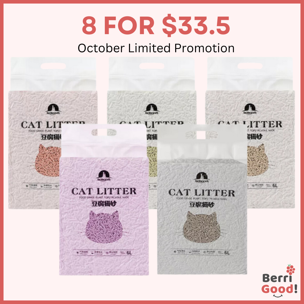 [8 FOR 33.5] Taotaopets Tofu Cat Litter (6L) 2.3kg | Shopee Singapore