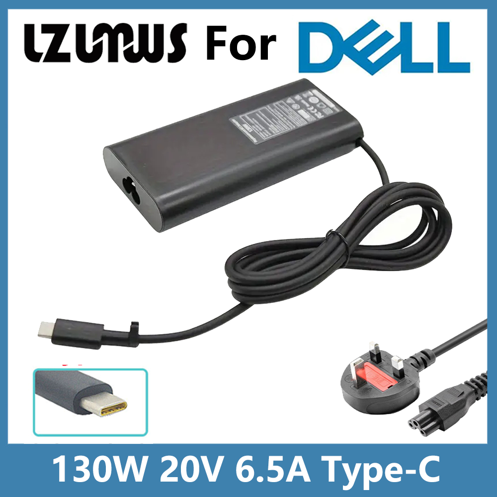 LZUMWS 130W Charger UK Plug laptop adapter for dell 20V 6.5A USB-C for ...