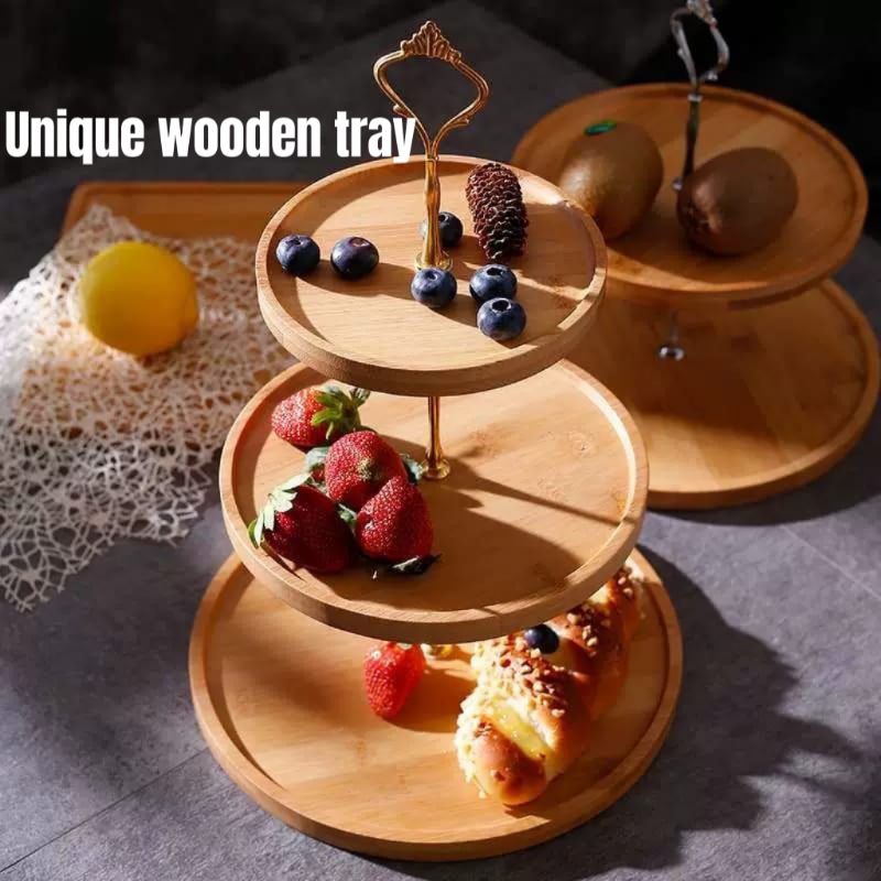 Wooden display stand tray/multipurpose trays/3 tiers display stand ...