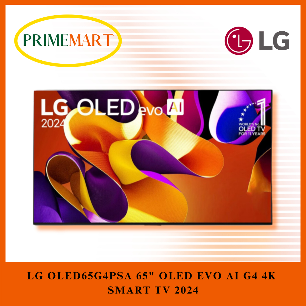 LG OLED65G4PSA 65" OLED EVO AI G4 4K SMART TV 2024 + 3 YEARS WARRANTY ...