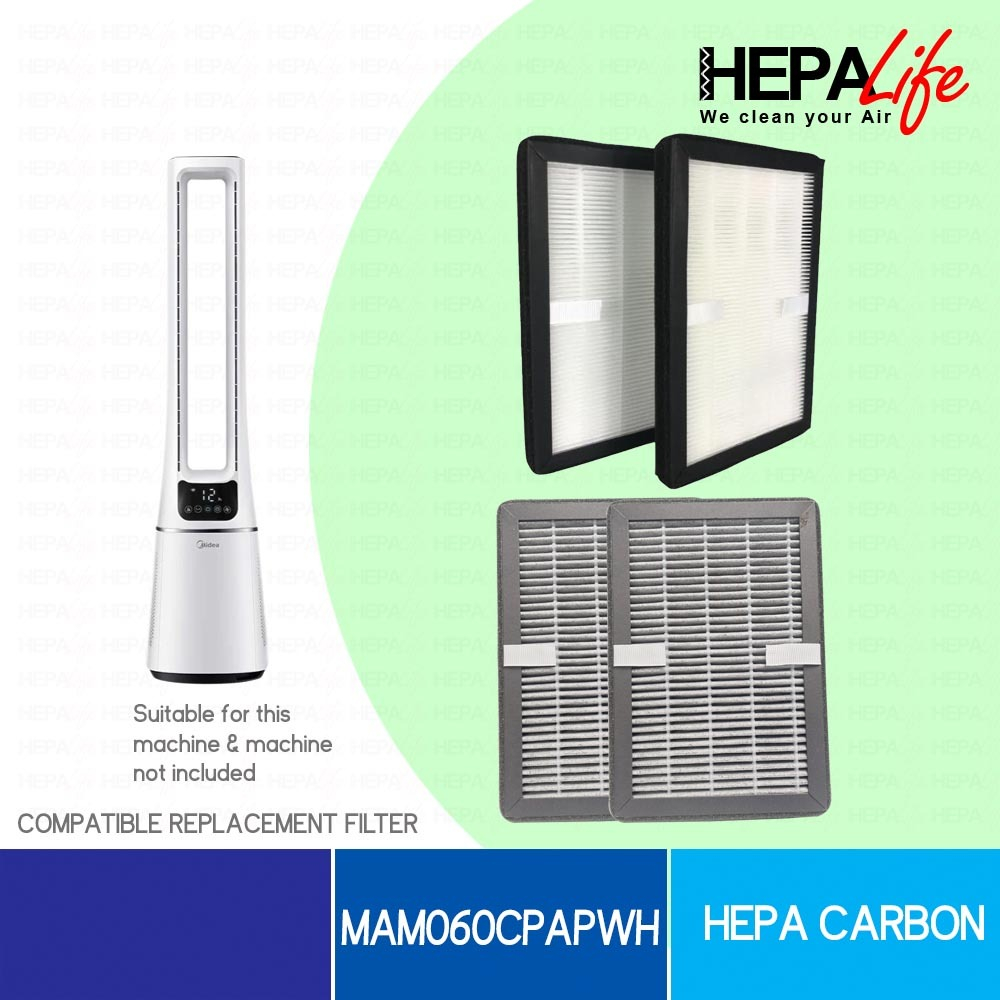 MAM060CPAPWH Compatible Replacement Filter 2 pcs Midea Filter ...