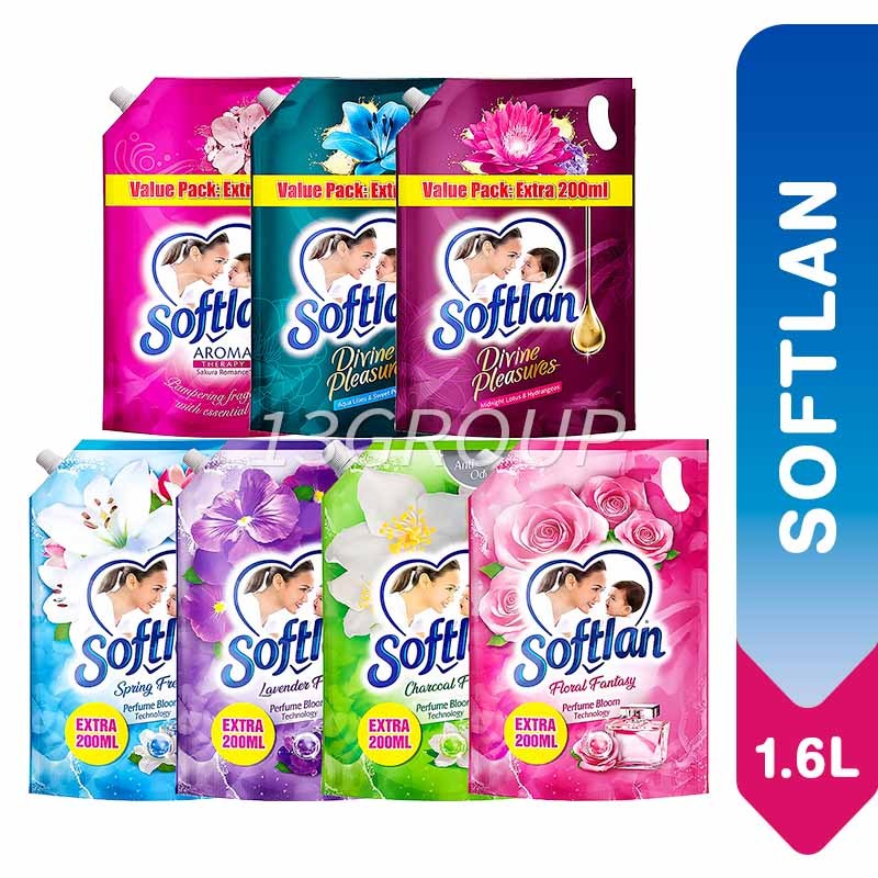 Softlan Softener Fabric Conditioner Refill / Long-Lasting Freshness ...