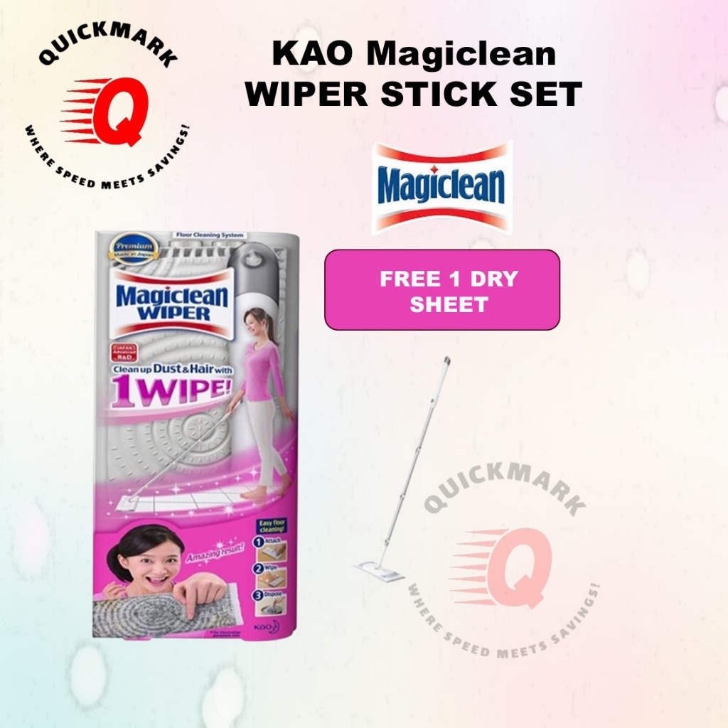 MAGICLEAN Wiper Stick + 1 Dry Sheet / Dry Sheet 20s | Shopee Singapore