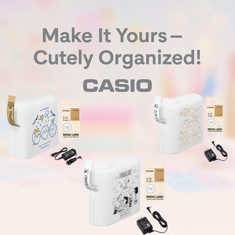 Casio Label Printer Name Land i-ma Collection Set with Tape (Smartphone ...