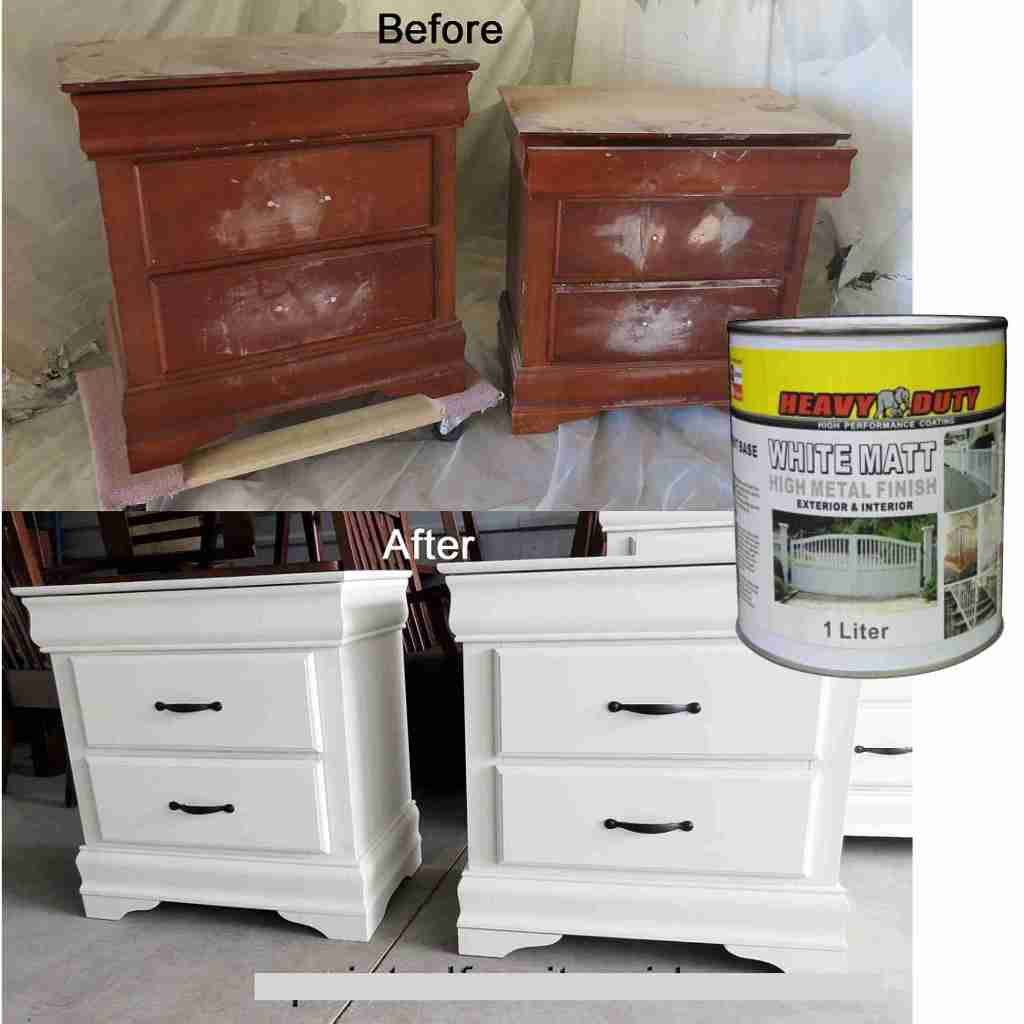 1 LITRE 1L MATT FINISH PAINT FOR WOOD AND METAL BLACK MATTE or WHITE MATTE Shopee Singapore