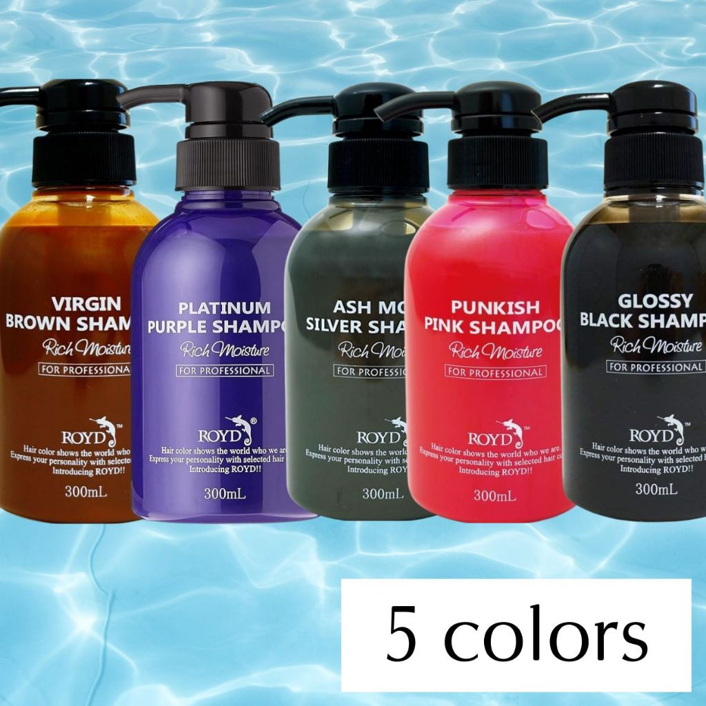 ROYD\roid Color Shampoo pink/silver/bright purple/brown/black 300ml | Shopee Singapore