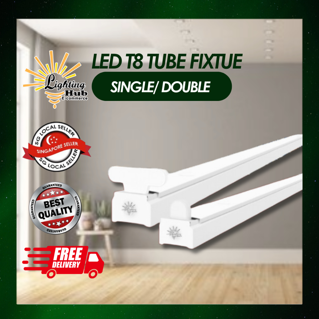 Lighting Hub T8 Double Ended Tube Fixture (for single / double tube ...