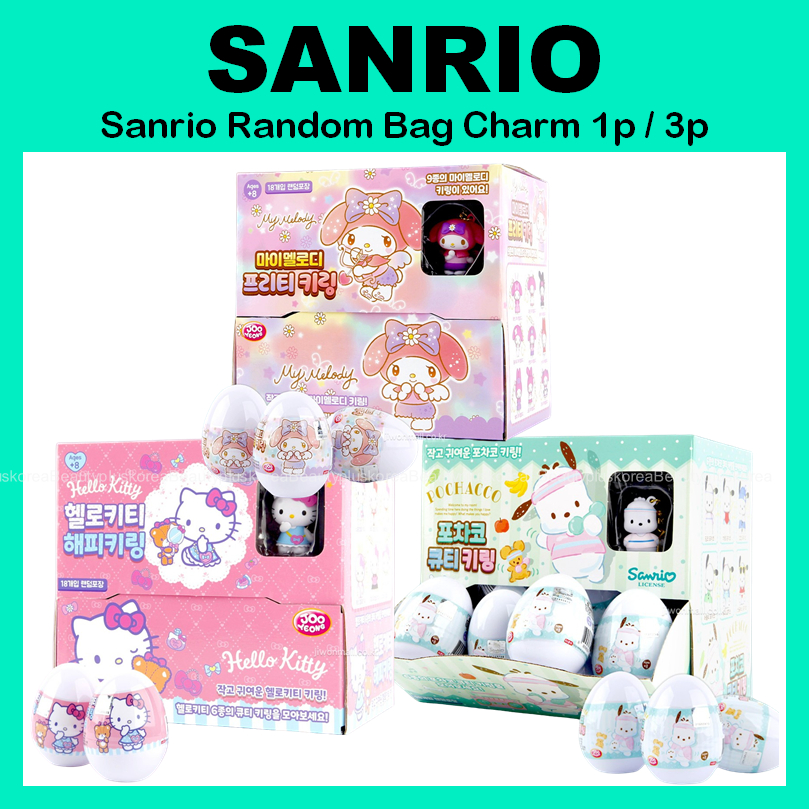 [SANRIO] Random Blind Box Bag Charm 1p / 3p (Mymelody / Kitty ...