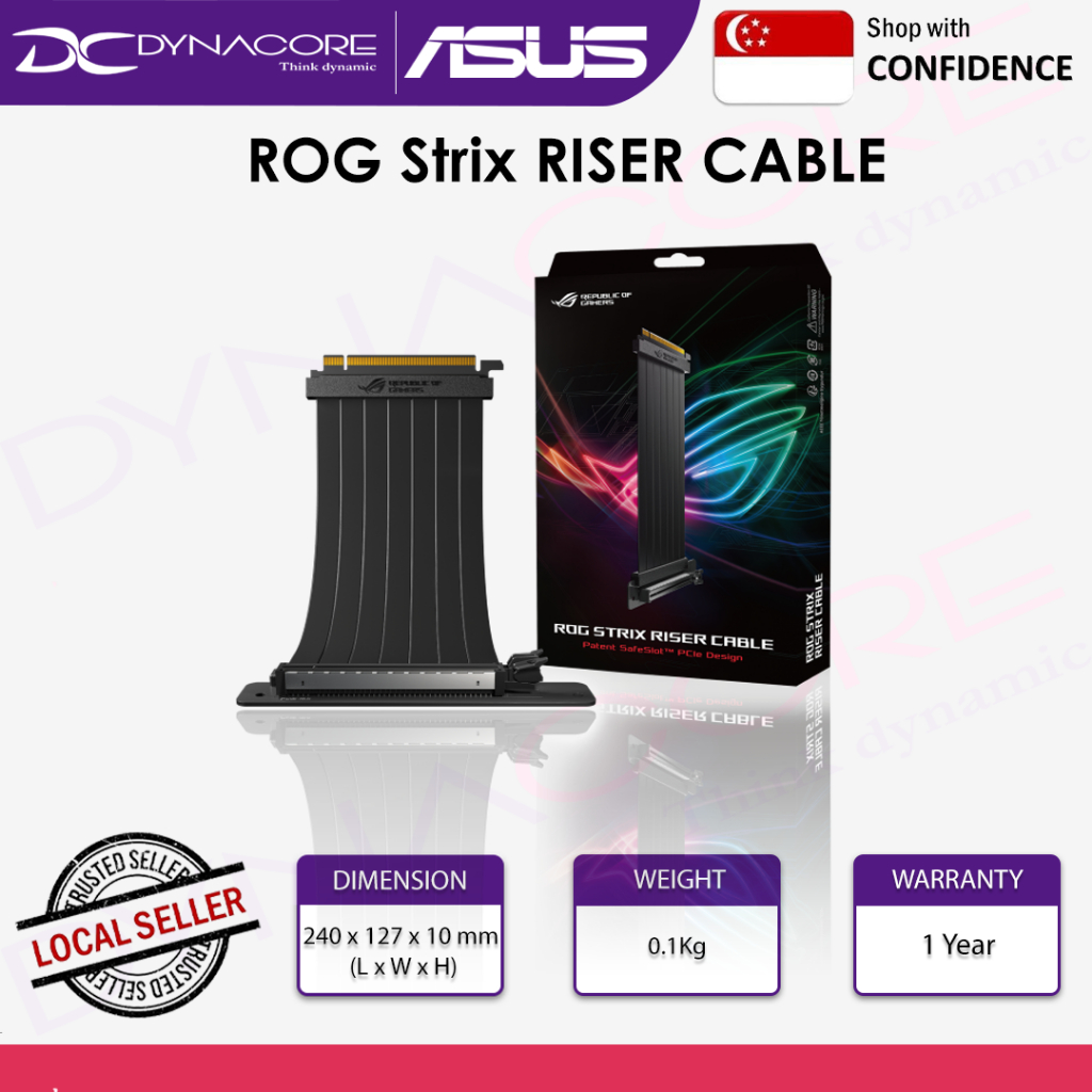 DYNACORE - ASUS ROG STRIX RS200 RISER CABLE 240MM | Shopee Singapore