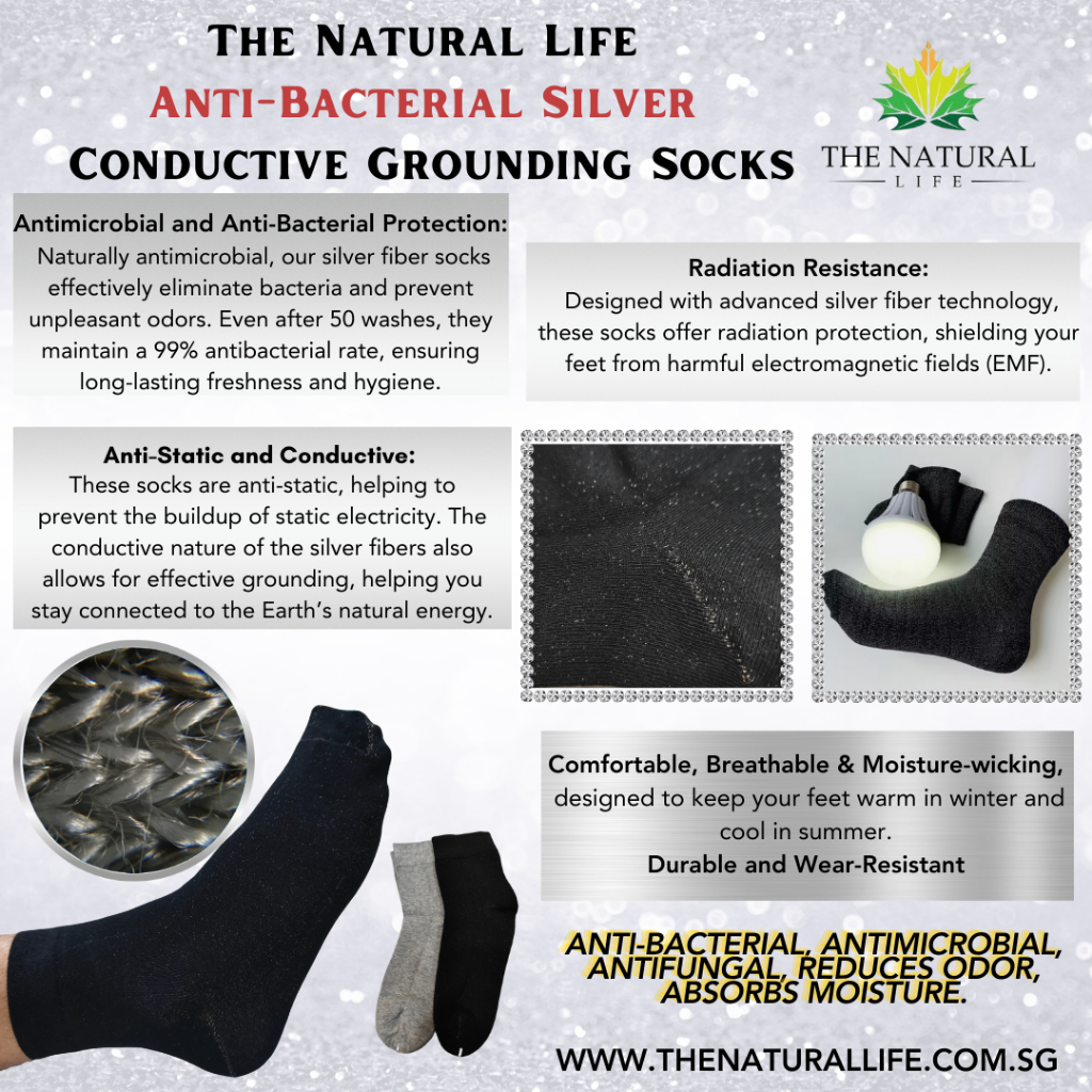 The Natural Life Anti-Bacterial Silver Conductive Grounding Socks ...
