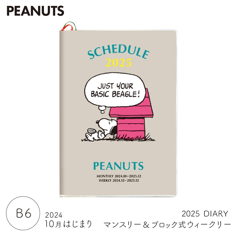 PEANUTS Snoopy 2025 B6 Diary 23PD-7G | Shopee Singapore