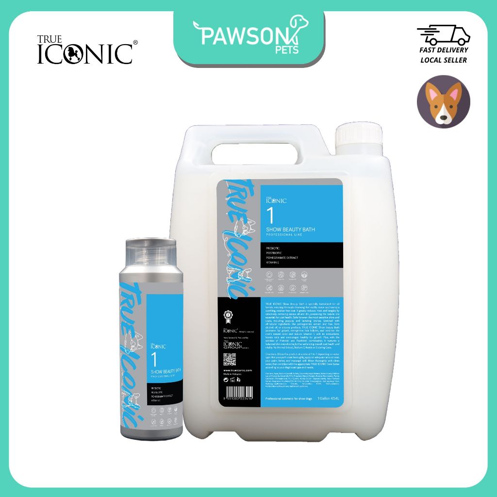 True Iconic Shampoo Bath & Care Series for Dogs 400ml / 1 Gallon (8 ...