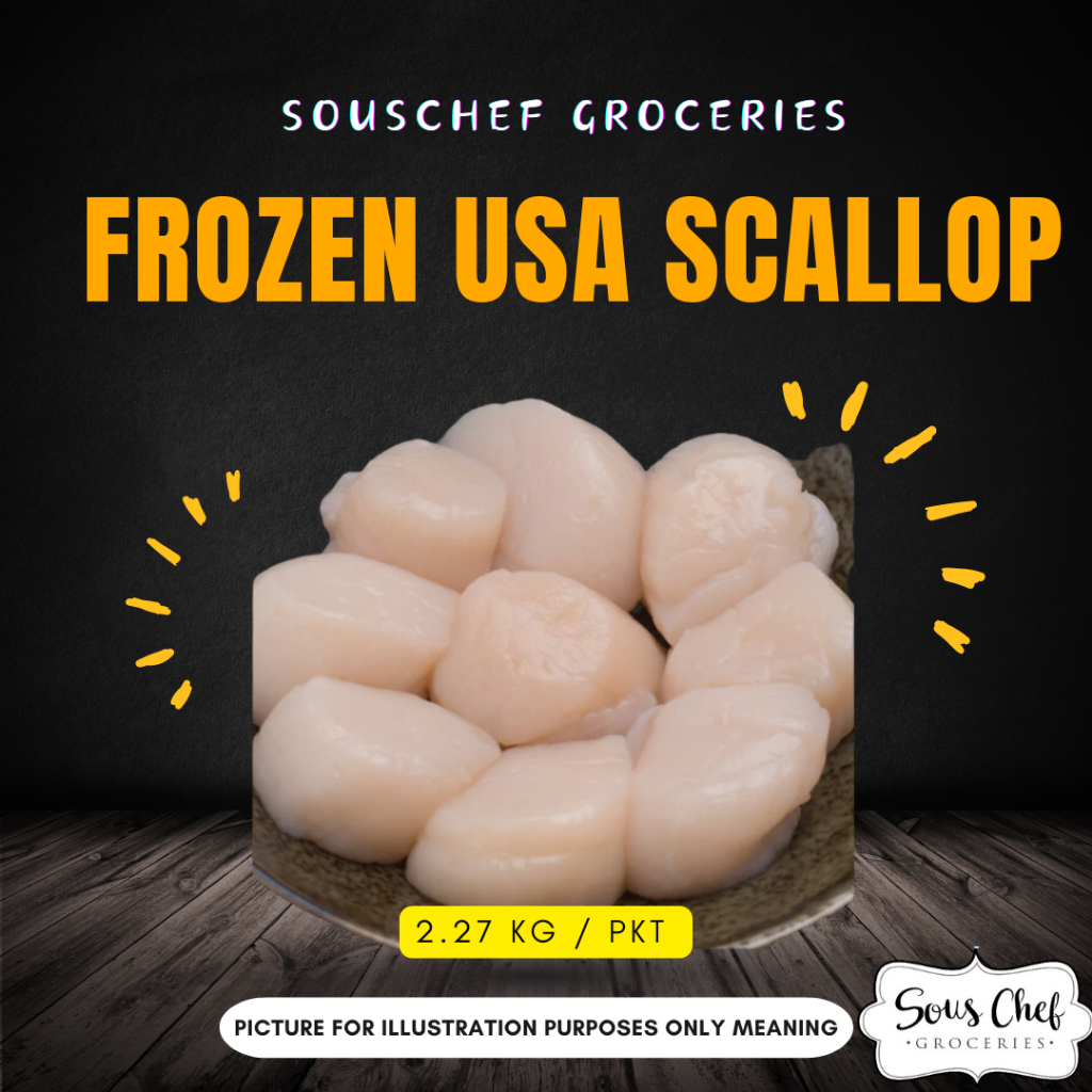 FROZEN USA SCALLOP 2.27KG/PKT FROZEN SEAFOOD PREMIUM | Shopee Singapore