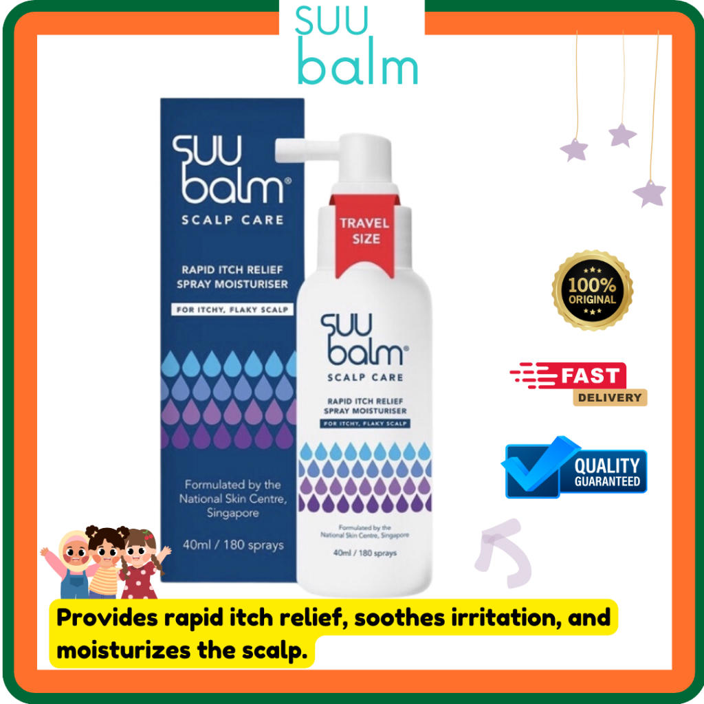 Suu Balm Scalp Care Rapid Itch Relief Spray Moisturizer | 40 ml / 180 ...