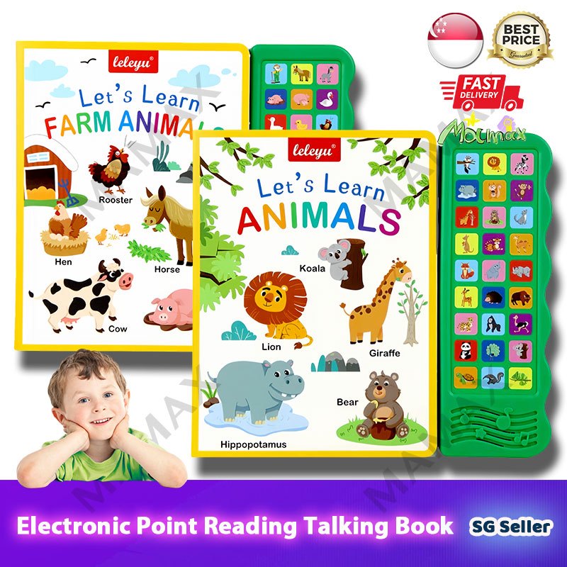 【SG Stock】Let's Learn Animals/Farm Animals 27 Buttons Kids Electronic ...