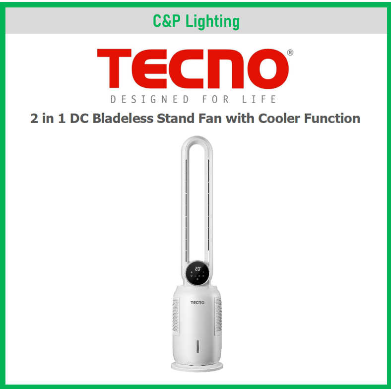 Tecno 2 in 1 DC Bladeless Stand Fan with Air Cooler and Purifier ...