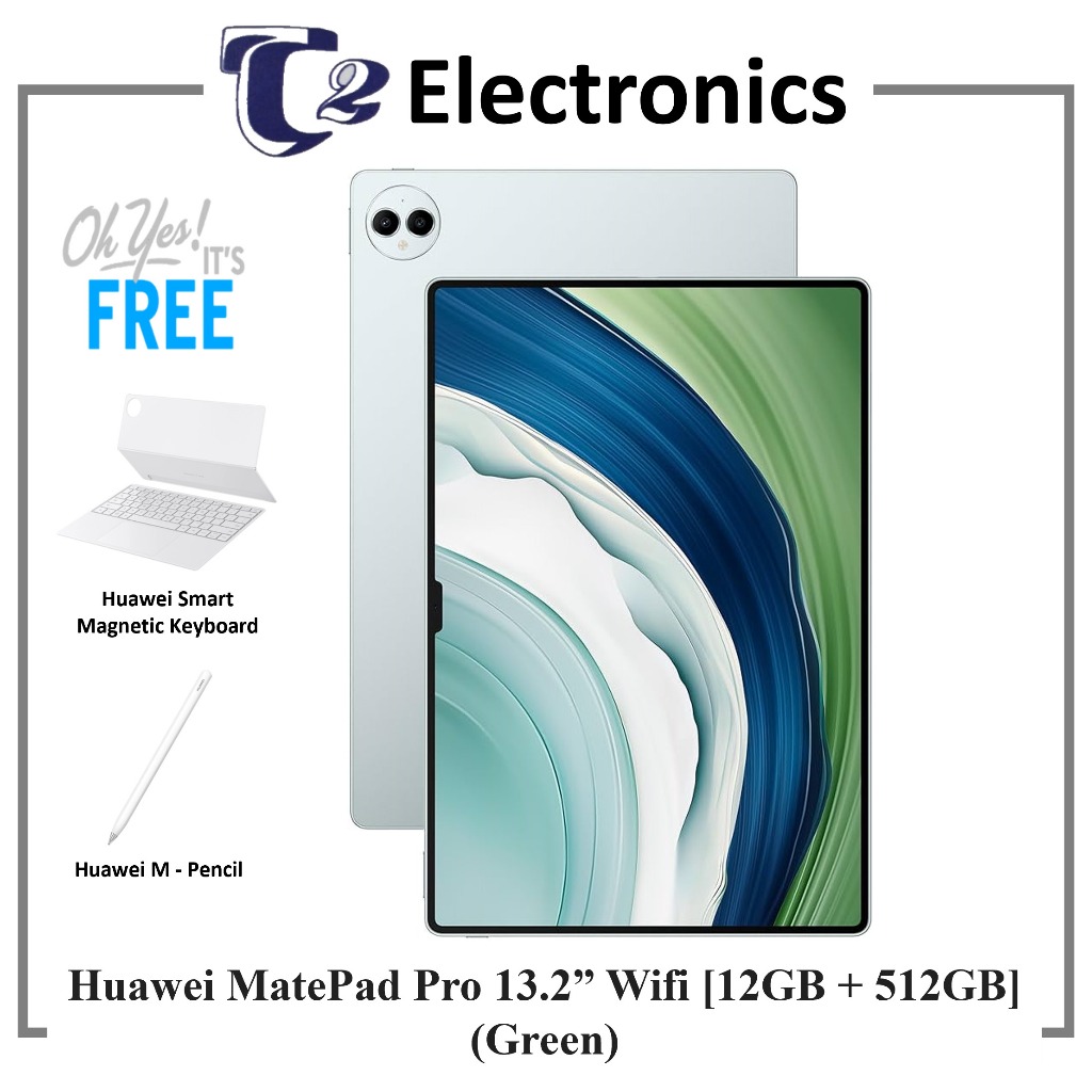 Huawei MatePad Pro 13.2" Wifi | 12GB RAM +512GB ROM | Free M-pencil & Keyboard with a Large ...