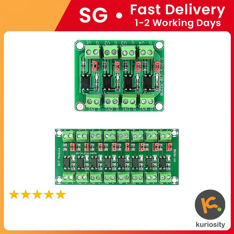 Optocoupler Isolation Module 4-Channel 8-Channel PC817 | Shopee Singapore