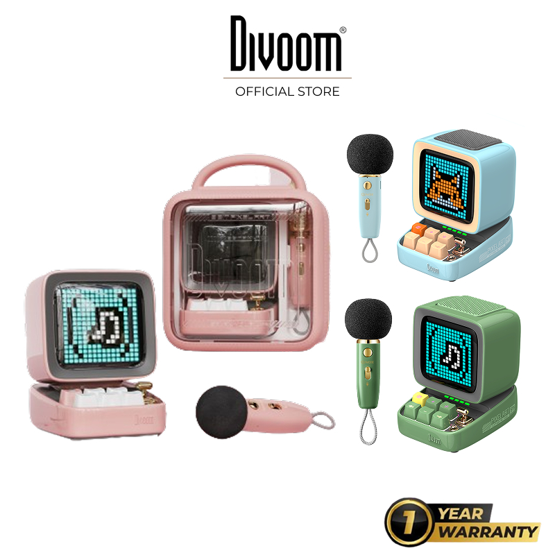 Divoom Ditoo-5M Pixel Display Bluetooth Speaker with Karaoke Mic ...