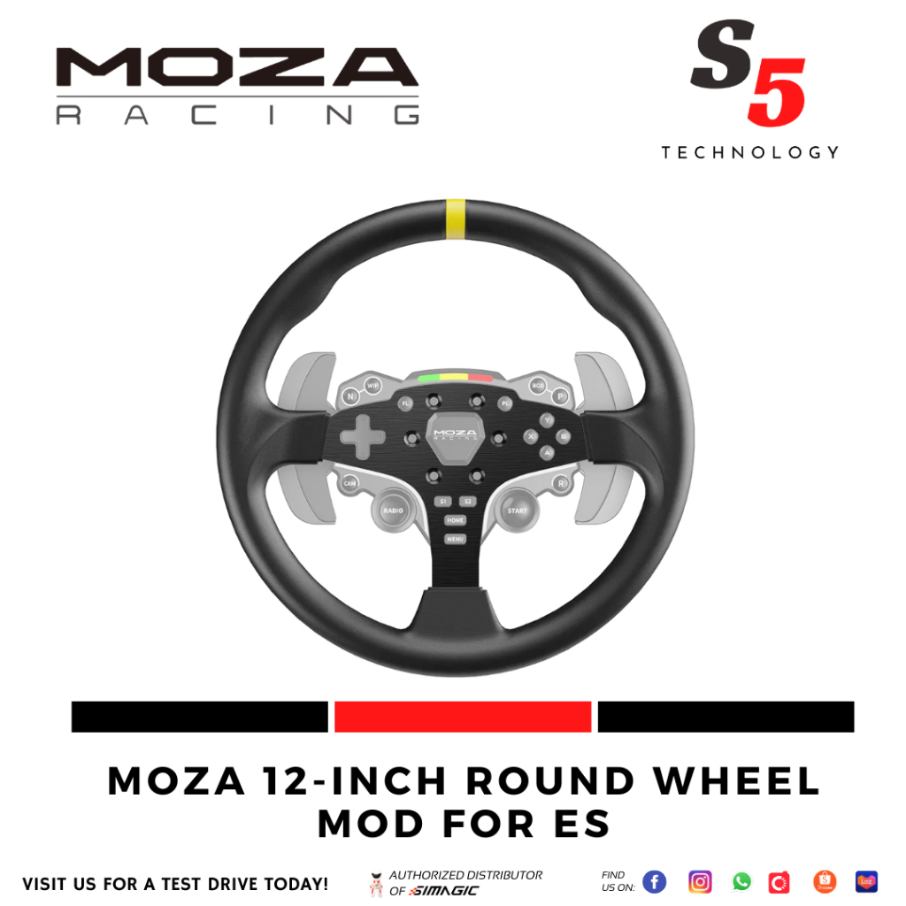 Moza 12 inch Round Wheel Mod for ES / DD R5 / Direct Drive Wheelbase ...