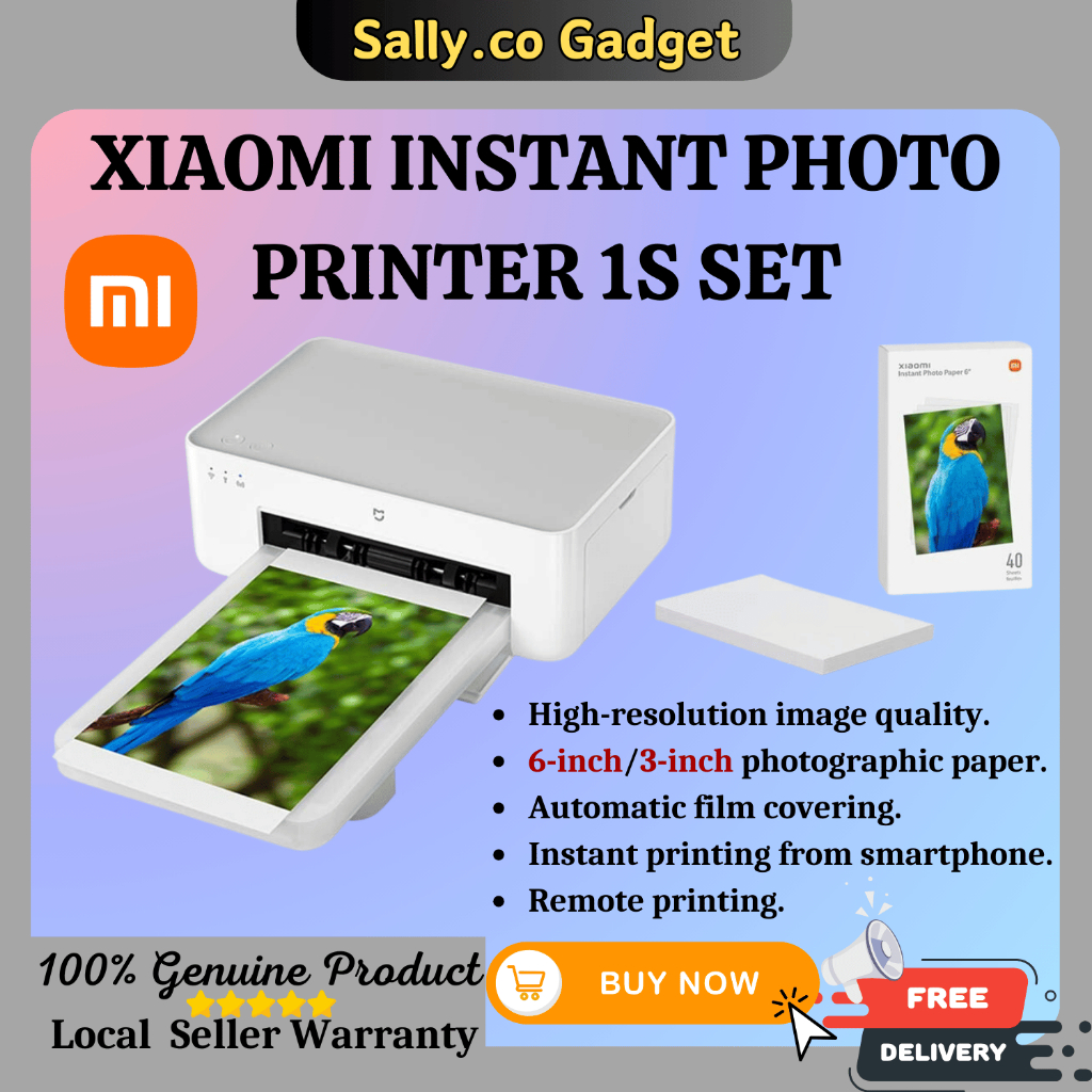 Xiaomi Instant Photo Printer 1S Set High-Resolution Image Quality ...
