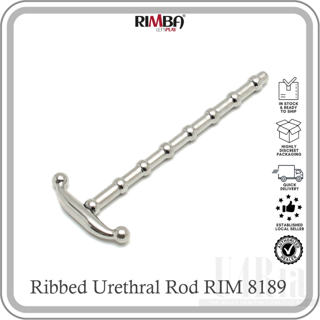 Rimba Stainless Steel Ribbed Urethral Rod RIM 8189 | Shopee Singapore